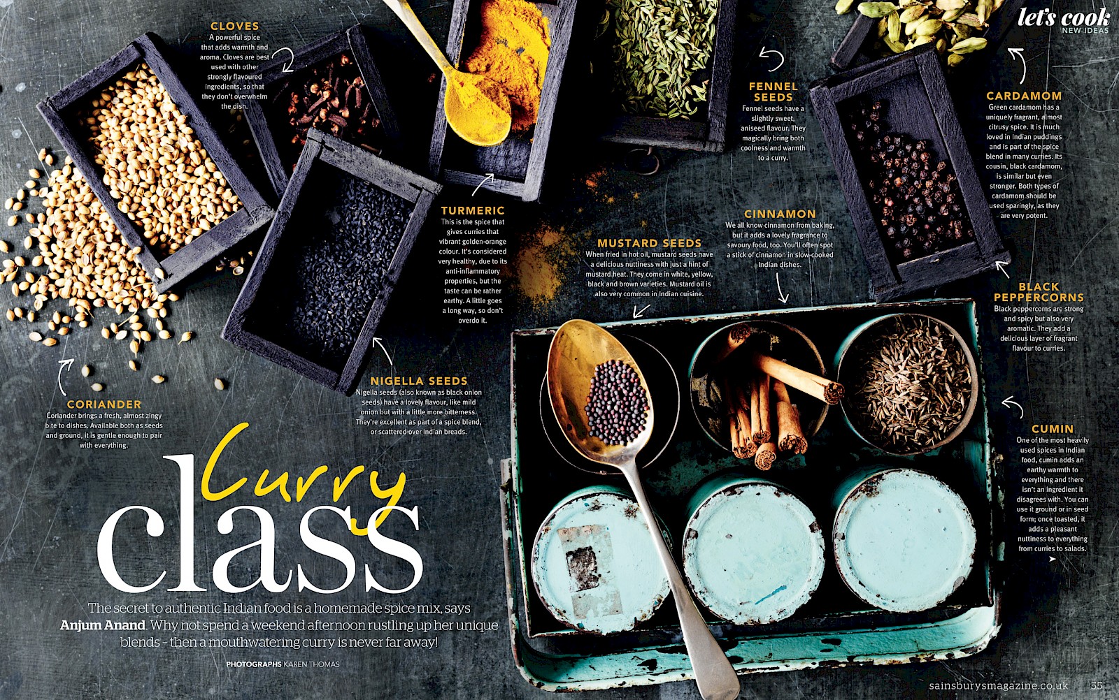 Sainsbury's Magazine Curry Spice Selection - Karen Thomas Photography